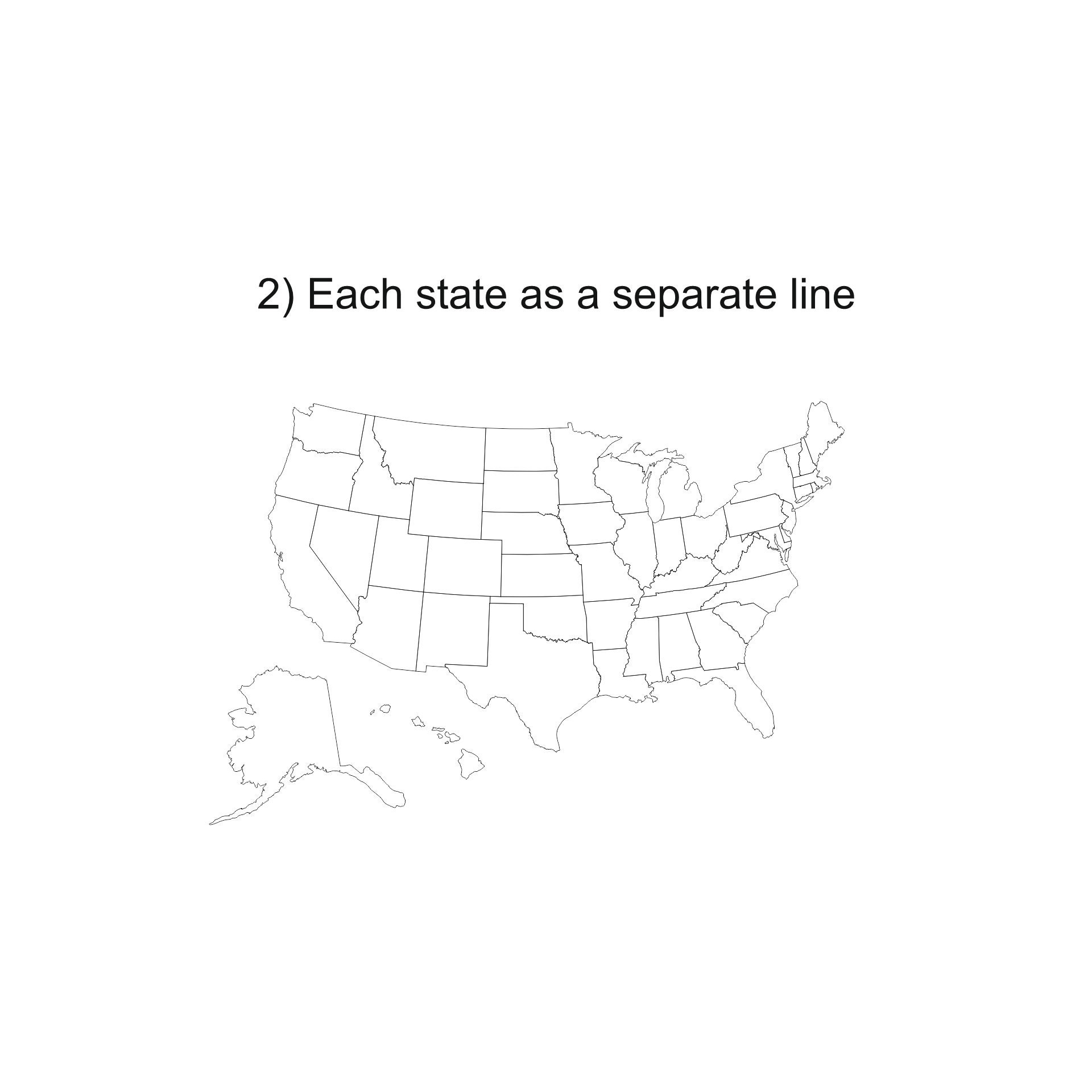 USA map - Laser Cut File, 3 versions - 3DSure