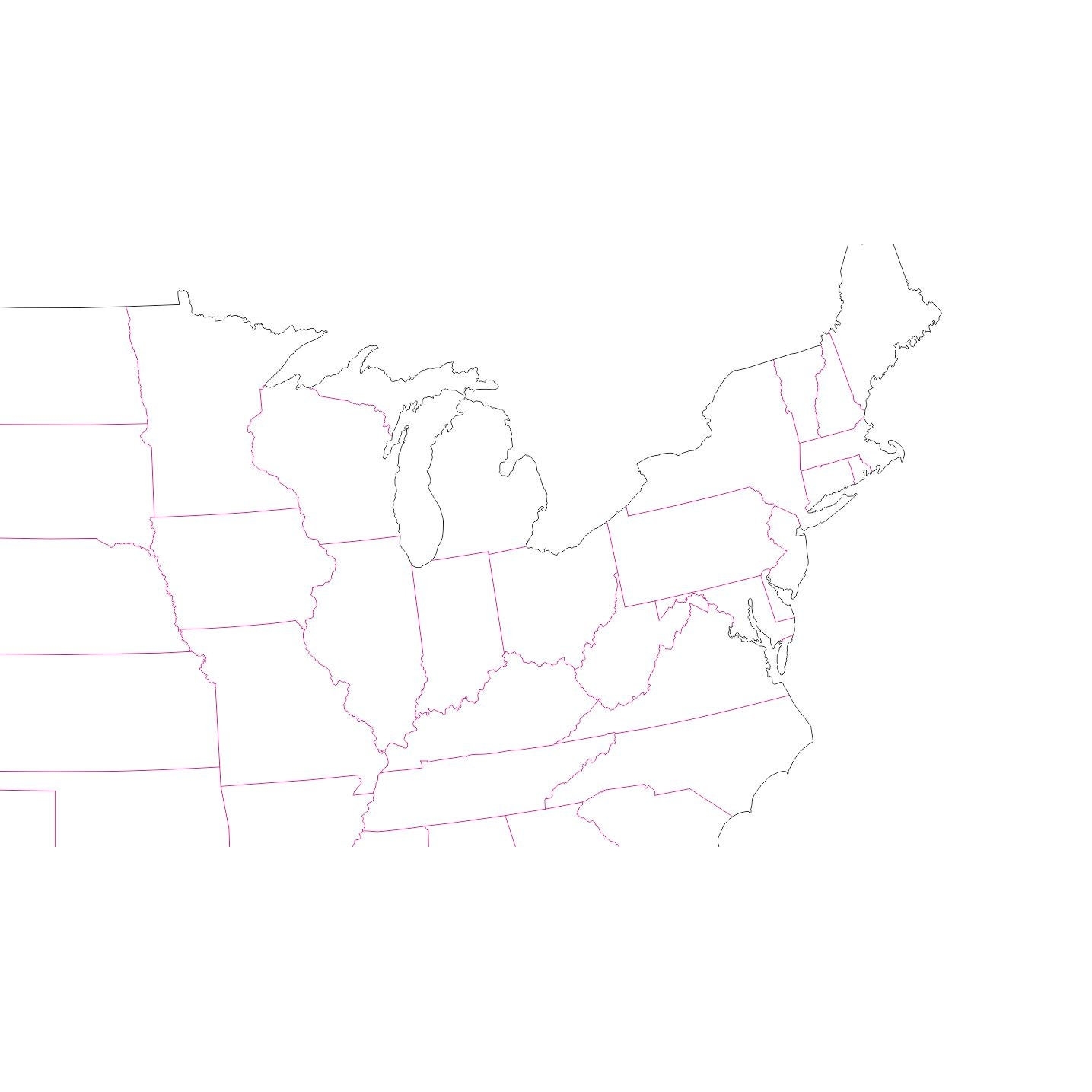 USA map - Laser Cut File, 3 versions - 3DSure