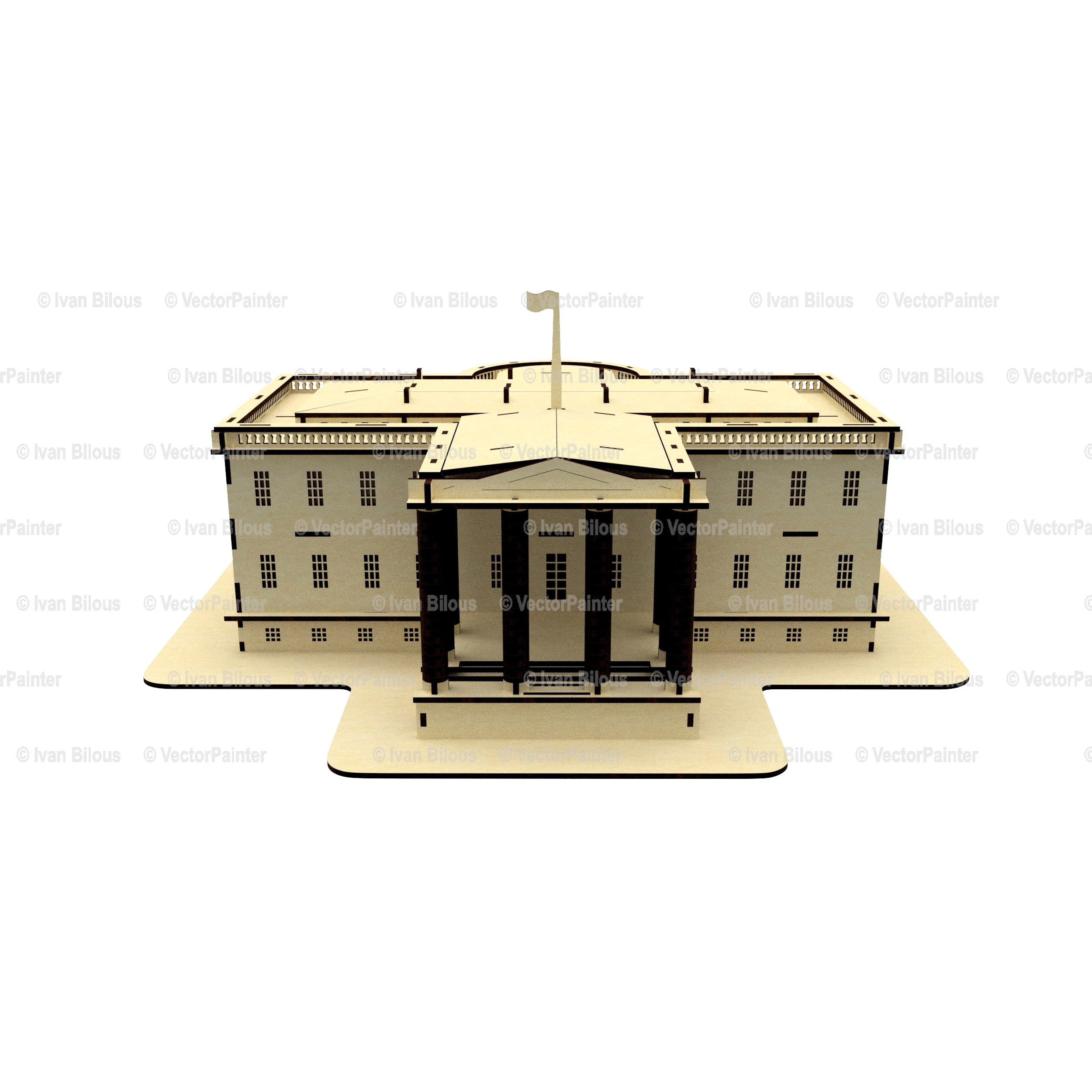 laser cut white house dxf files for laser file for cnc plan usa dxf ...