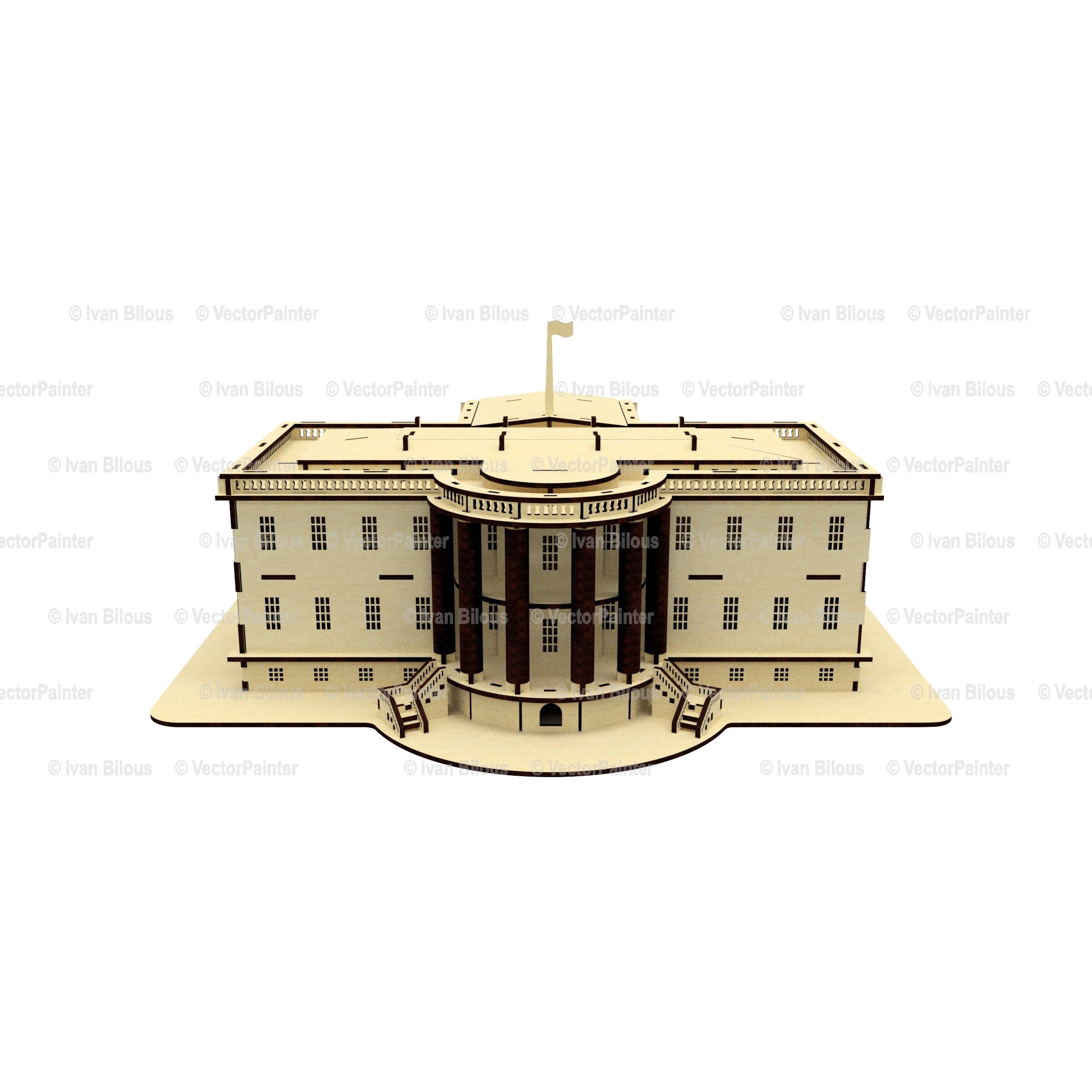 laser cut white house dxf files for laser file for cnc plan usa dxf ...
