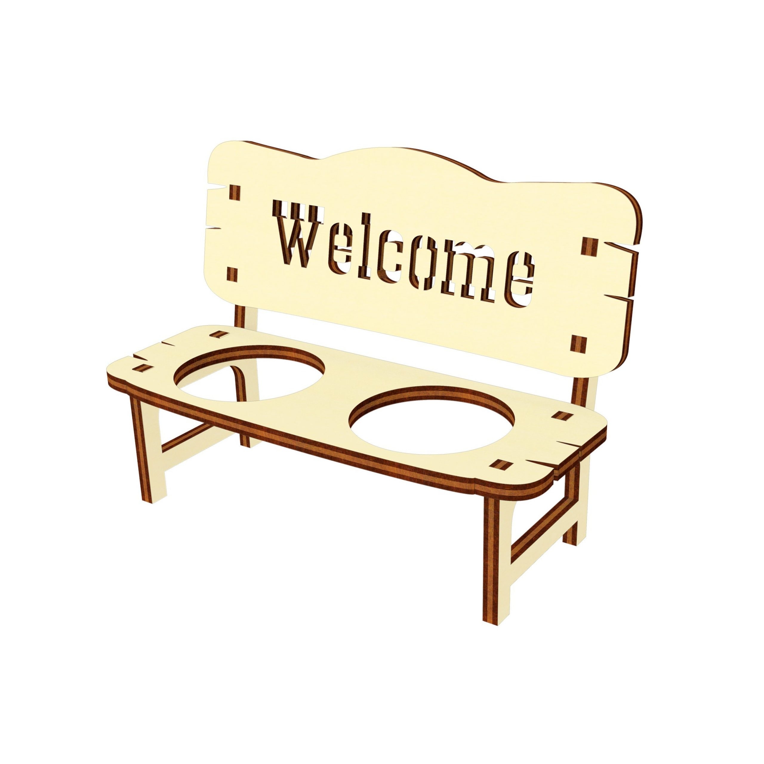 Bench for shots - Laser Cut File - 3DSure