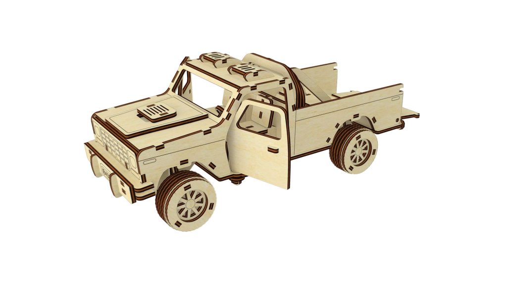 Monster Truck - Laser Cut File, 3d Puzzle Project - 3DSure